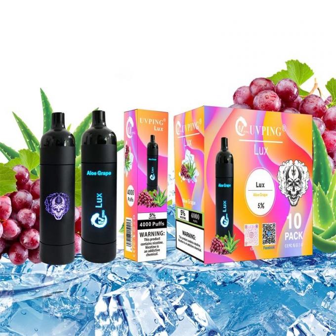 Nicotina de 4000 colores de los soplos LED Vape Pen Mesh Coil Light Up 13